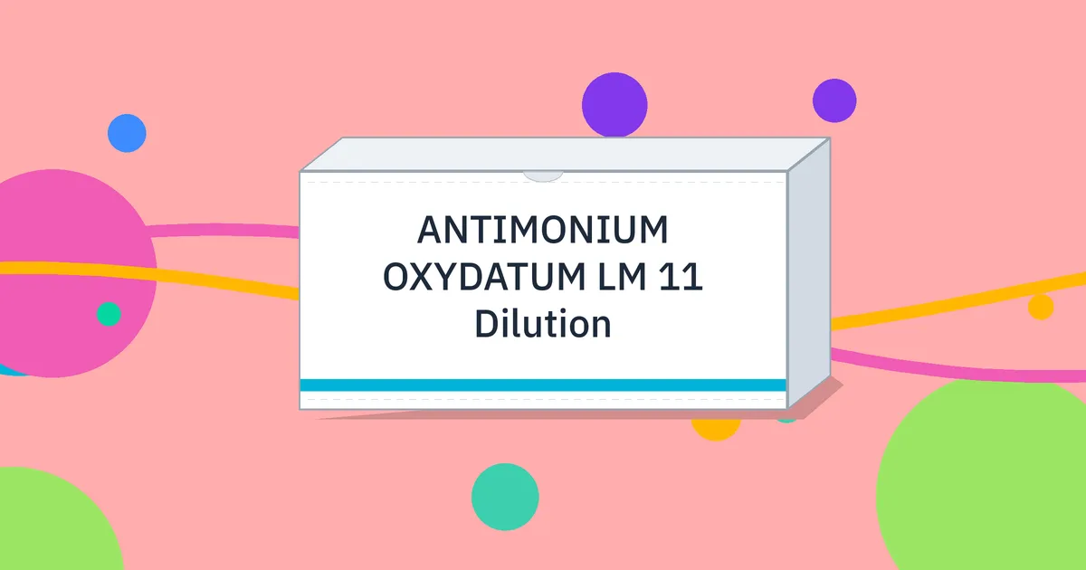 Symbolbild: Packung mit der Aufschrift ANTIMONIUM OXYDATUM LM 11 Dilution (PZN 13374328) – Verfügbarkeit und Bezug in Apotheken in Frankfurt am Main