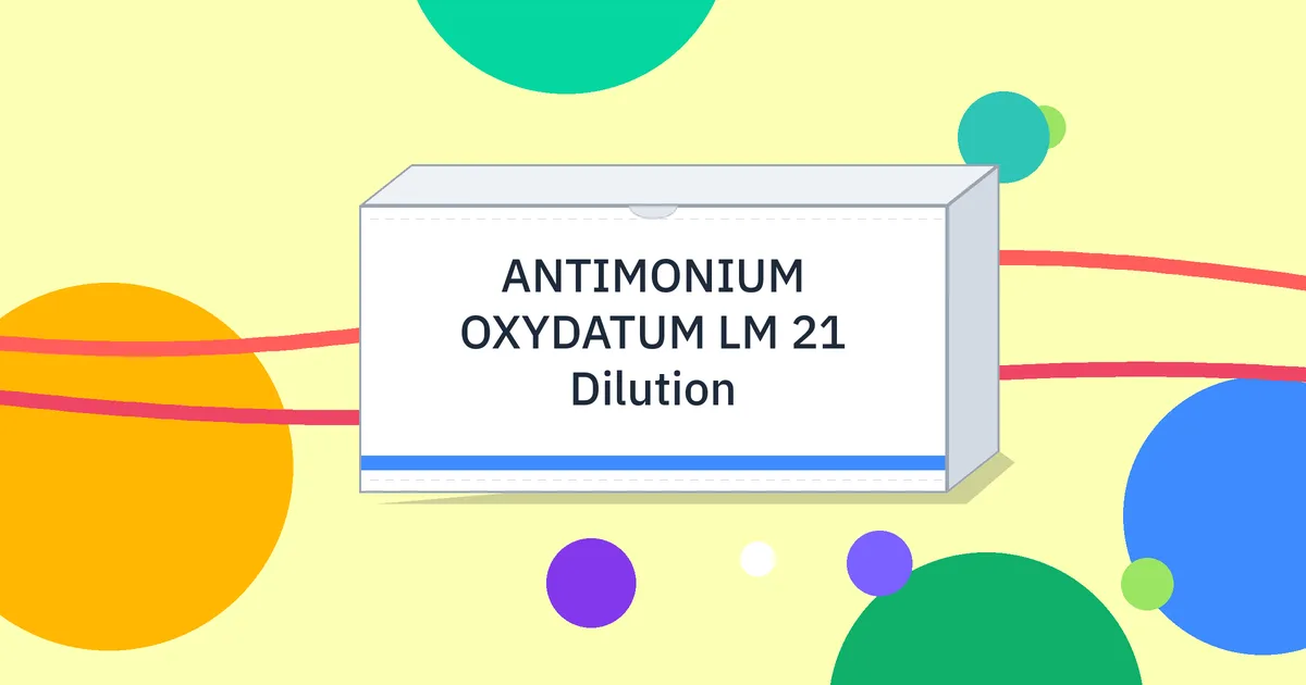 Symbolbild: Packung mit der Aufschrift ANTIMONIUM OXYDATUM LM 21 Dilution (PZN 13374601) – Verfügbarkeit und Bezug in Apotheken in Frankfurt am Main