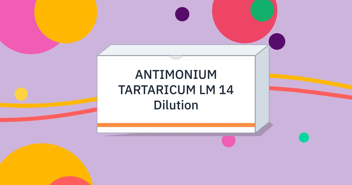 Symbolbild: Packung mit der Aufschrift ANTIMONIUM TARTARICUM LM 14 Dilution (PZN 12764688) – Verfügbarkeit und Bezug in Apotheken in Frankfurt am Main