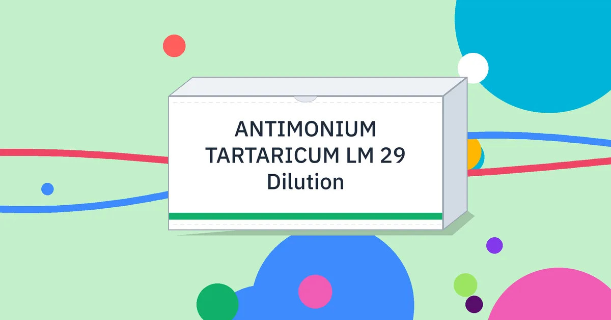 Symbolbild: Packung mit der Aufschrift ANTIMONIUM TARTARICUM LM 29 Dilution (PZN 12764866) – Verfügbarkeit und Bezug in Apotheken in Frankfurt am Main
