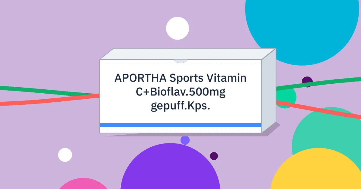 Symbolbild: Packung mit der Aufschrift APORTHA Sports Vitamin C+Bioflav.500mg gepuff.Kps. (PZN 17674889) – Verfügbarkeit und Bezug in Apotheken in Frankfurt am Main