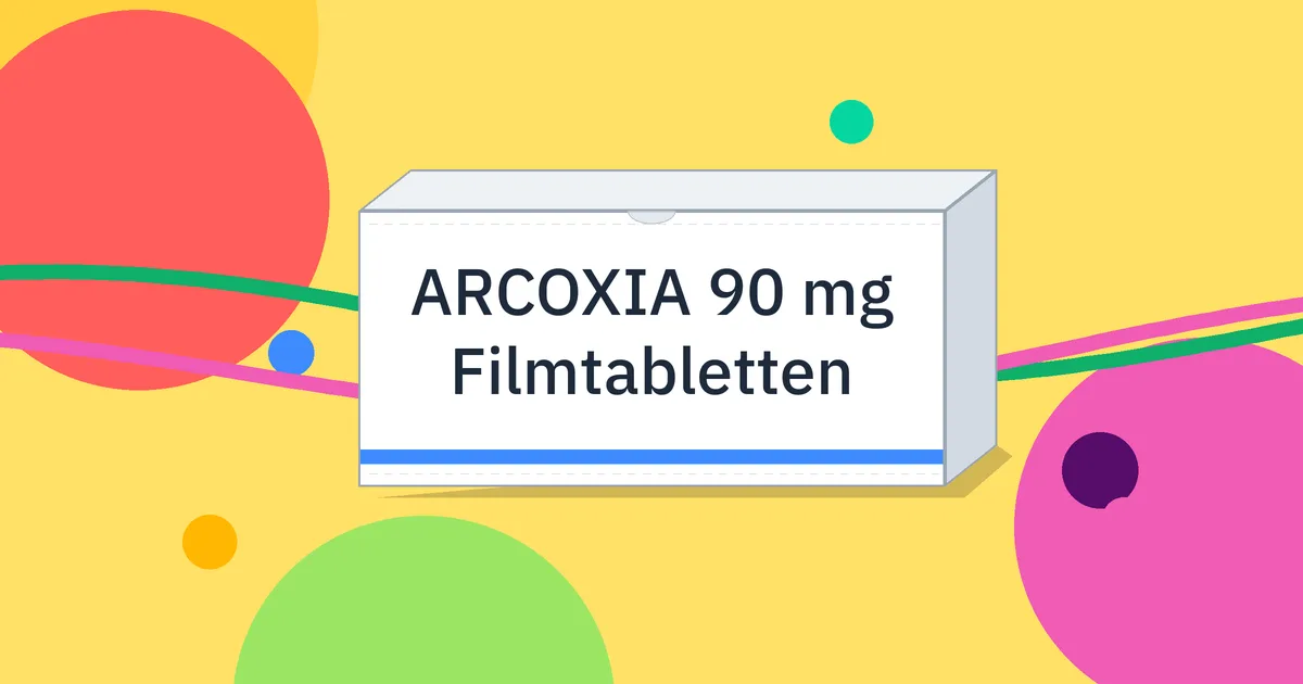 Symbolbild: Packung mit der Aufschrift ARCOXIA 90 mg Filmtabletten (PZN 05731441) – Verfügbarkeit und Bezug in Apotheken in Frankfurt am Main