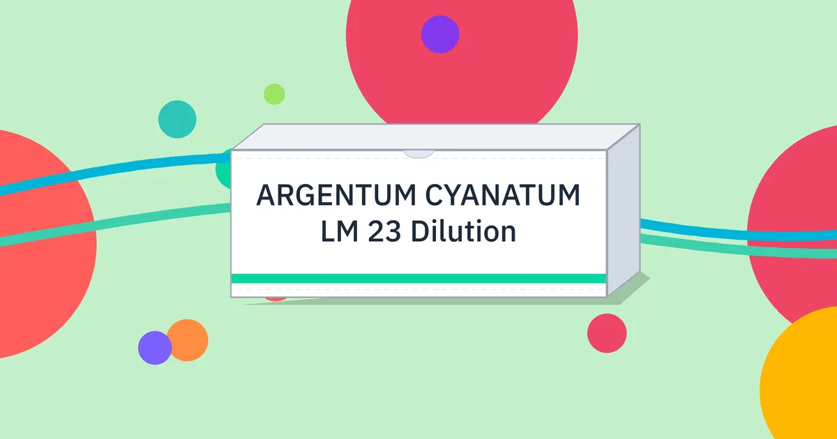 Symbolbild: Packung mit der Aufschrift ARGENTUM CYANATUM LM 23 Dilution (PZN 13390669) – Verfügbarkeit und Bezug in Apotheken in Frankfurt am Main