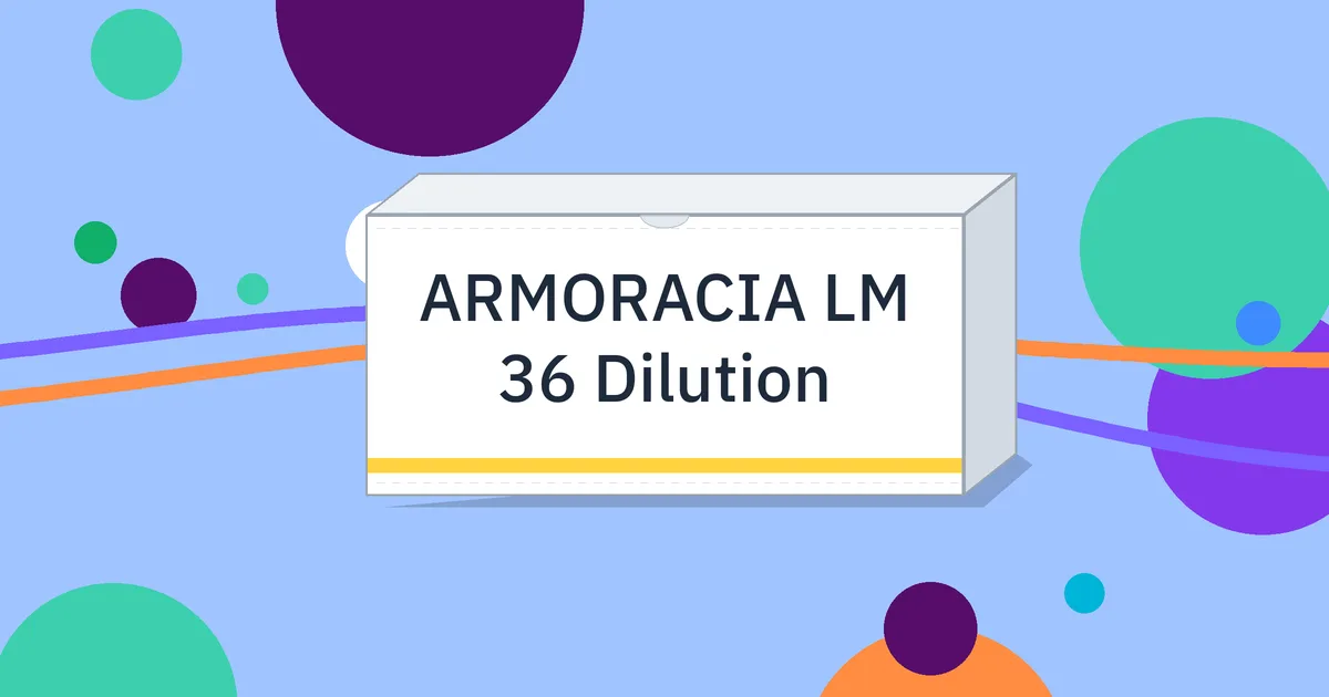 Symbolbild: Packung mit der Aufschrift ARMORACIA LM 36 Dilution (PZN 13393751) – Verfügbarkeit und Bezug in Apotheken in Frankfurt am Main
