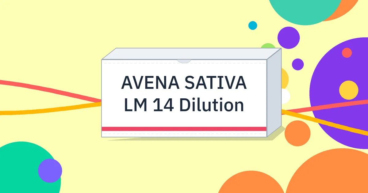 Symbolbild: Packung mit der Aufschrift AVENA SATIVA LM 14 Dilution (PZN 12786750) – Verfügbarkeit und Bezug in Apotheken in Frankfurt am Main