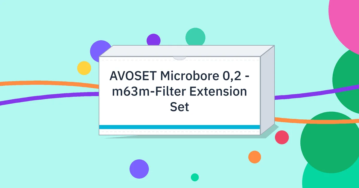 Symbolbild: Packung mit der Aufschrift AVOSET Microbore 0,2 -m63m-Filter Extension Set (PZN 18702381) – Verfügbarkeit und Bezug in Apotheken in Frankfurt am Main