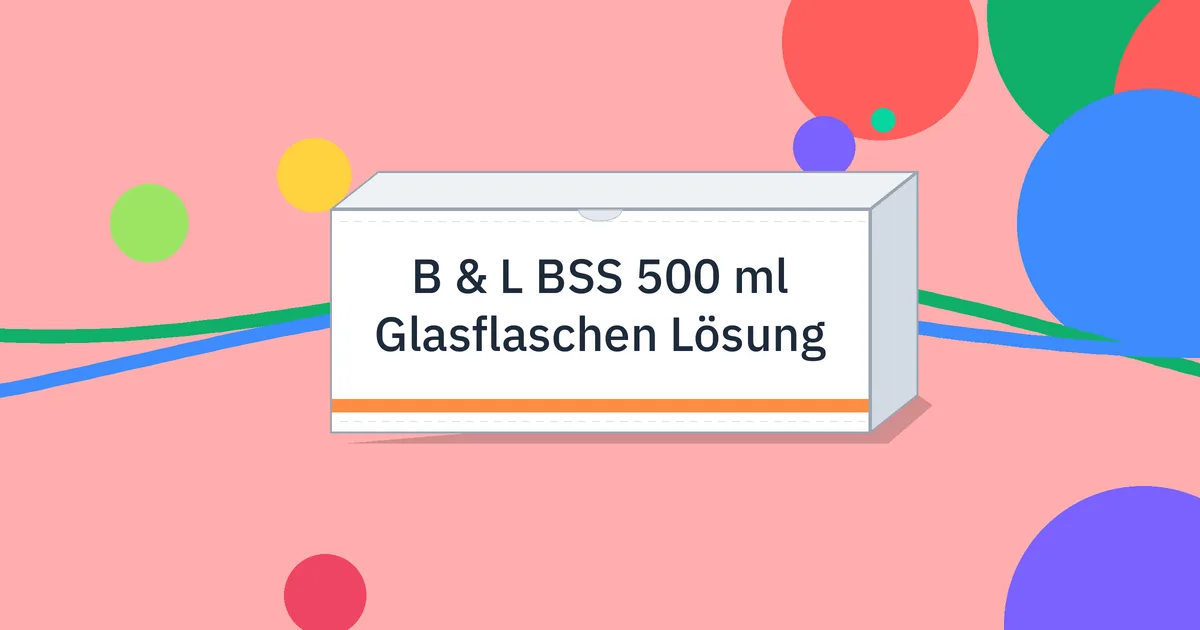 Symbolbild: Packung mit der Aufschrift B & L BSS 500 ml Glasflaschen Lösung (PZN 09194595) – Verfügbarkeit und Bezug in Apotheken in Frankfurt am Main