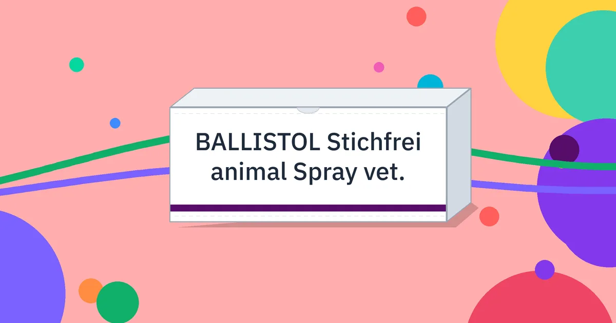 Symbolbild: Packung mit der Aufschrift BALLISTOL Stichfrei animal Spray vet. (PZN 16242403) – Verfügbarkeit und Bezug in Apotheken in Frankfurt am Main