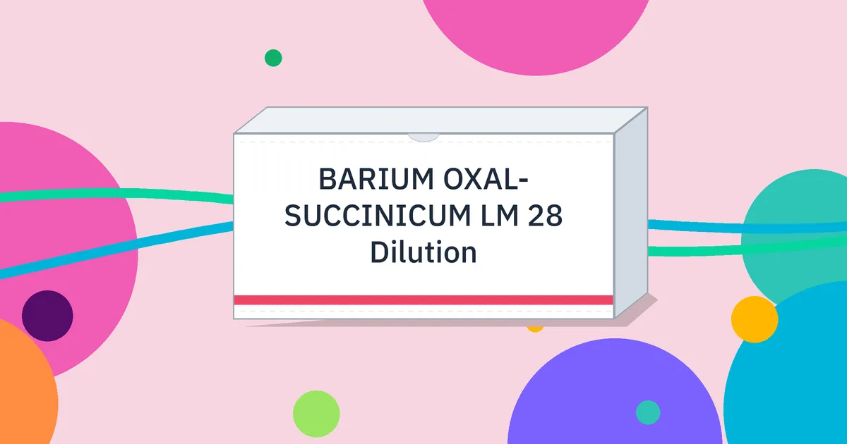 Symbolbild: Packung mit der Aufschrift BARIUM OXAL-SUCCINICUM LM 28 Dilution (PZN 13378786) – Verfügbarkeit und Bezug in Apotheken in Frankfurt am Main