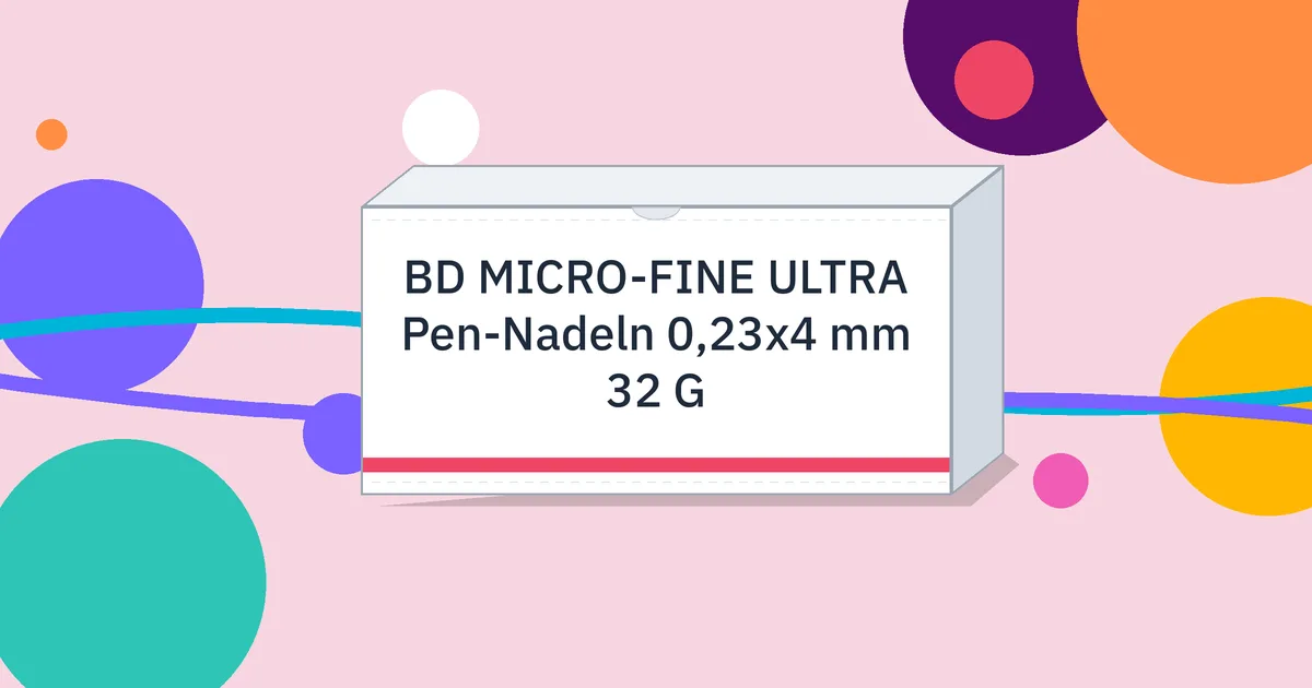 Symbolbild: Packung mit der Aufschrift BD MICRO-FINE ULTRA Pen-Nadeln 0,23x4 mm 32 G (PZN 10517388) – Verfügbarkeit und Bezug in Apotheken in Frankfurt am Main