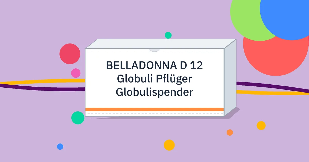 Symbolbild: Packung mit der Aufschrift BELLADONNA D 12 Globuli Pflüger Globulispender (PZN 18051624) – Verfügbarkeit und Bezug in Apotheken in Frankfurt am Main