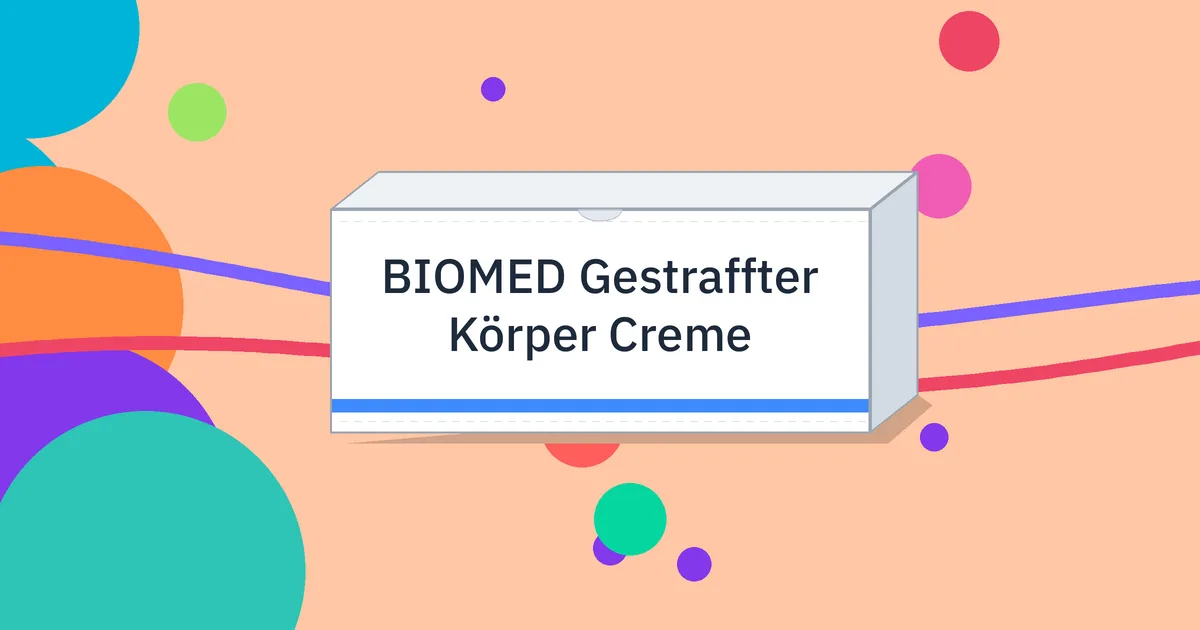 Symbolbild: Packung mit der Aufschrift BIOMED Gestraffter Körper Creme (PZN 10535541) – Verfügbarkeit und Bezug in Apotheken in Frankfurt am Main