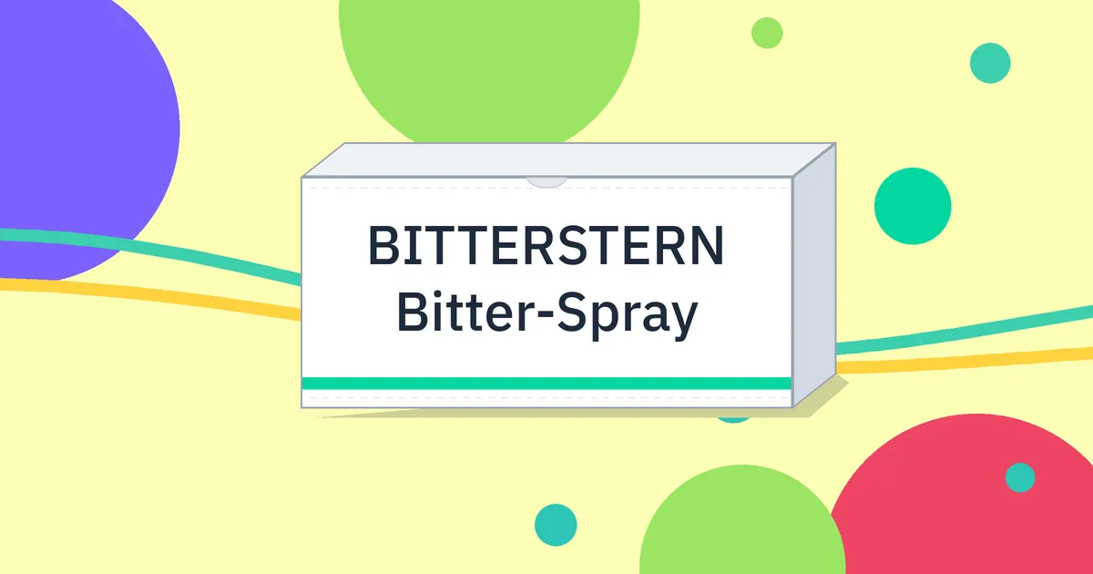 Symbolbild: Packung mit der Aufschrift BITTERSTERN Bitter-Spray (PZN 18757962) – Verfügbarkeit und Bezug in Apotheken in Frankfurt am Main