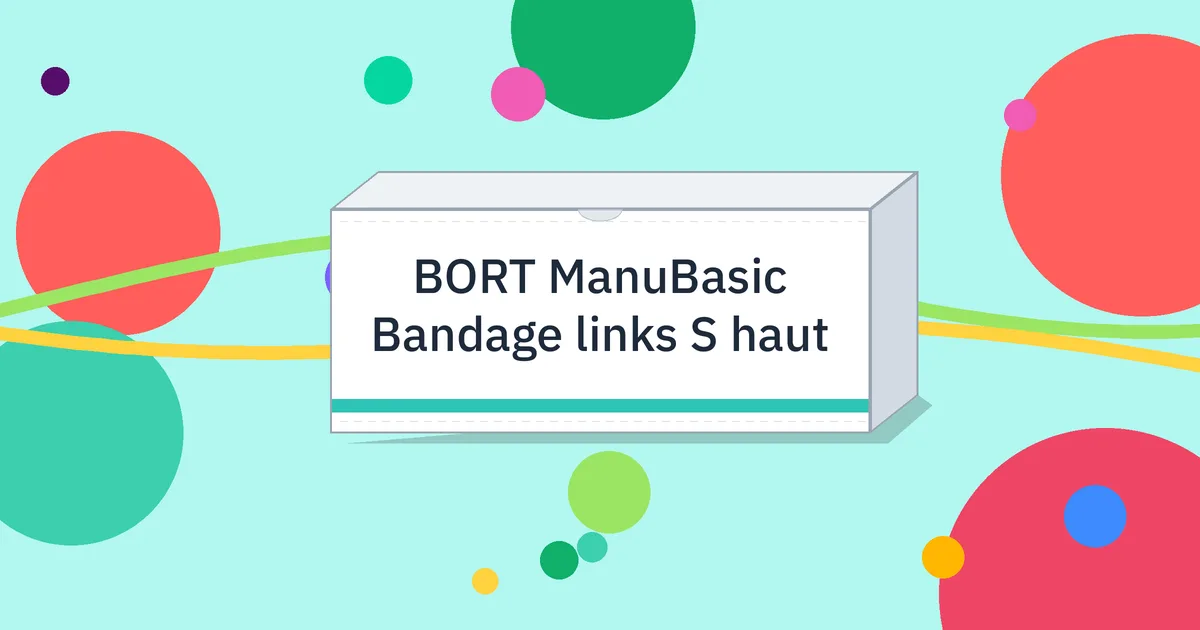 Symbolbild: Packung mit der Aufschrift BORT ManuBasic Bandage links S haut (PZN 00238977) – Verfügbarkeit und Bezug in Apotheken in Frankfurt am Main