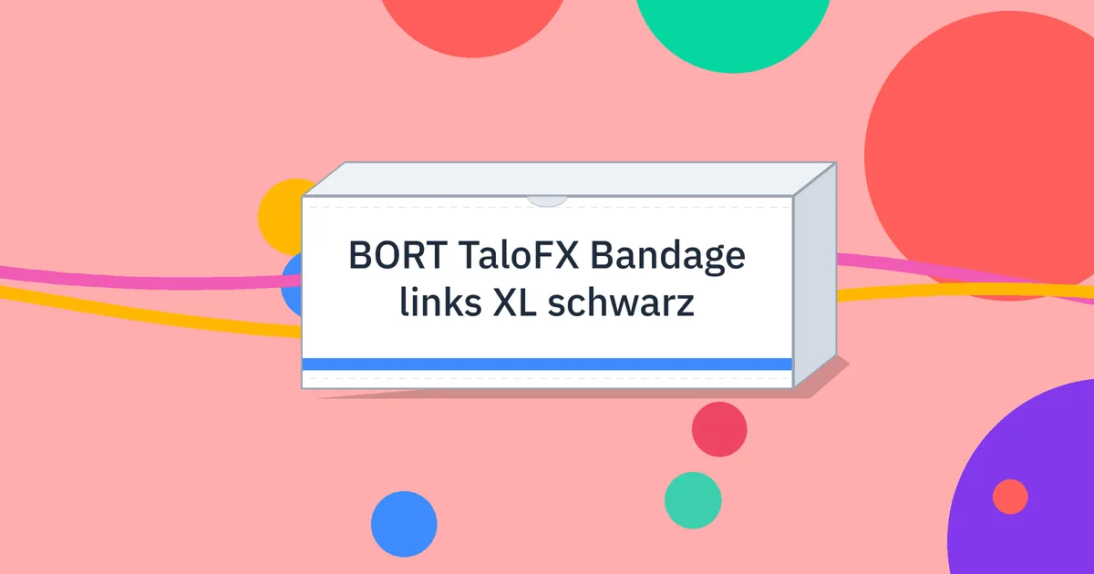 Symbolbild: Packung mit der Aufschrift BORT TaloFX Bandage links XL schwarz (PZN 06084570) – Verfügbarkeit und Bezug in Apotheken in Frankfurt am Main