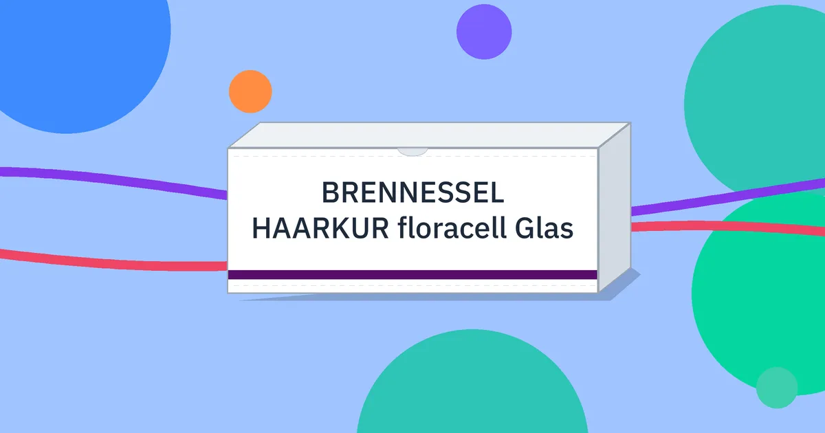 Symbolbild: Packung mit der Aufschrift BRENNESSEL HAARKUR floracell Glas (PZN 13818966) – Verfügbarkeit und Bezug in Apotheken in Frankfurt am Main