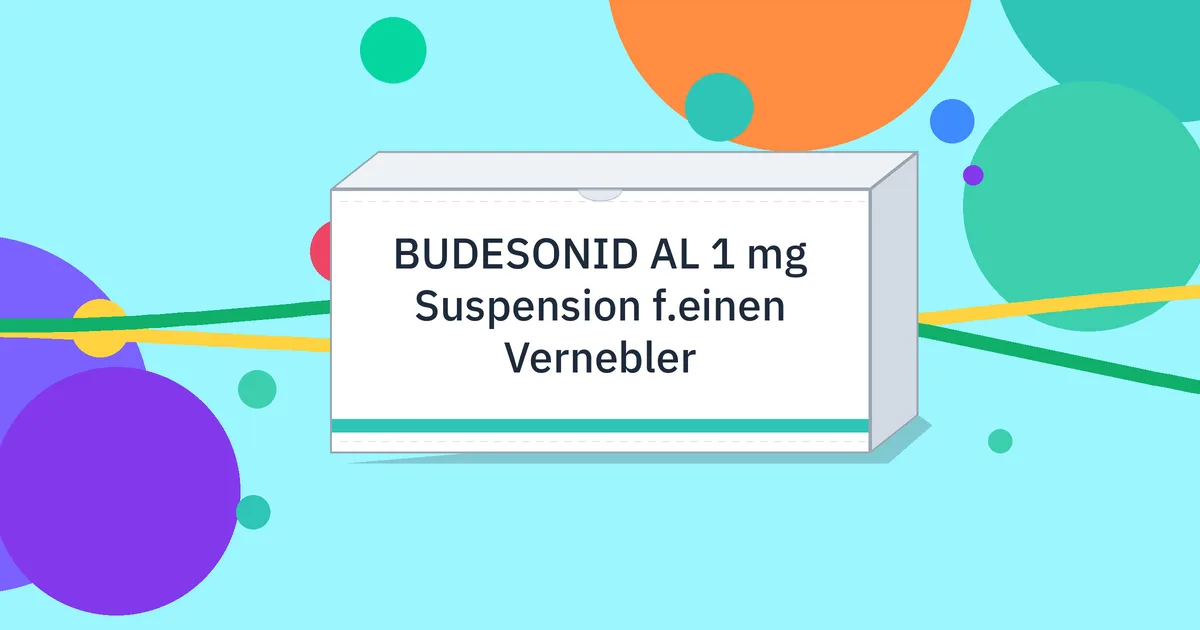 Symbolbild: Packung mit der Aufschrift BUDESONID AL 1 mg Suspension f.einen Vernebler (PZN 14270720) – Verfügbarkeit und Bezug in Apotheken in Frankfurt am Main