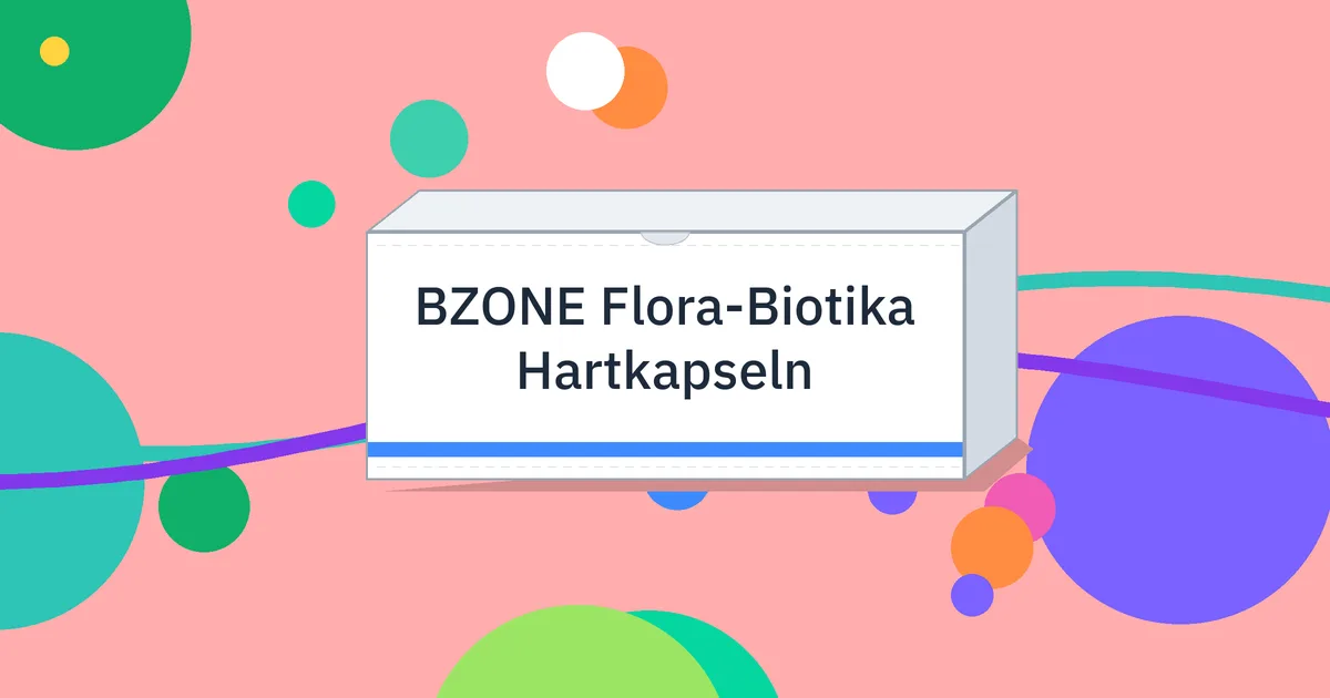 Symbolbild: Packung mit der Aufschrift BZONE Flora-Biotika Hartkapseln (PZN 20018551) – Verfügbarkeit und Bezug in Apotheken in Frankfurt am Main