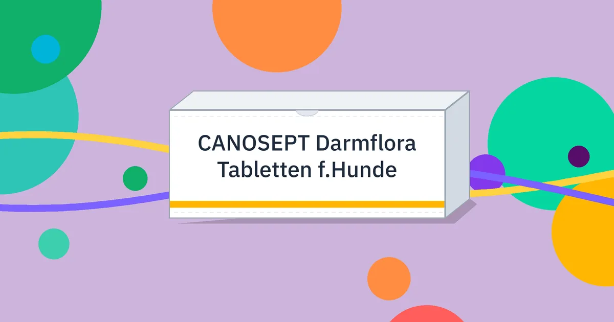 Symbolbild: Packung mit der Aufschrift CANOSEPT Darmflora Tabletten f.Hunde (PZN 19117288) – Verfügbarkeit und Bezug in Apotheken in Frankfurt am Main