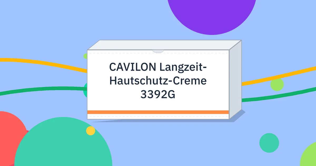 Symbolbild: Packung mit der Aufschrift CAVILON Langzeit-Hautschutz-Creme 3392G (PZN 20544765) – Verfügbarkeit und Bezug in Apotheken in Frankfurt am Main