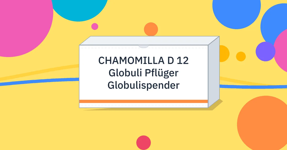 Symbolbild: Packung mit der Aufschrift CHAMOMILLA D 12 Globuli Pflüger Globulispender (PZN 18051676) – Verfügbarkeit und Bezug in Apotheken in Frankfurt am Main