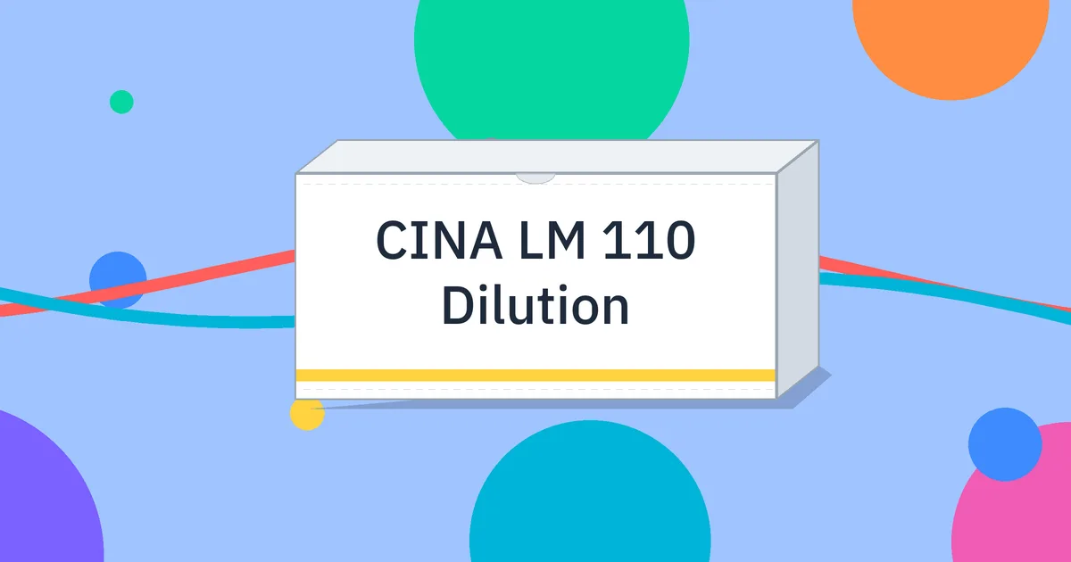 Symbolbild: Packung mit der Aufschrift CINA LM 110 Dilution (PZN 12819780) – Verfügbarkeit und Bezug in Apotheken in Frankfurt am Main