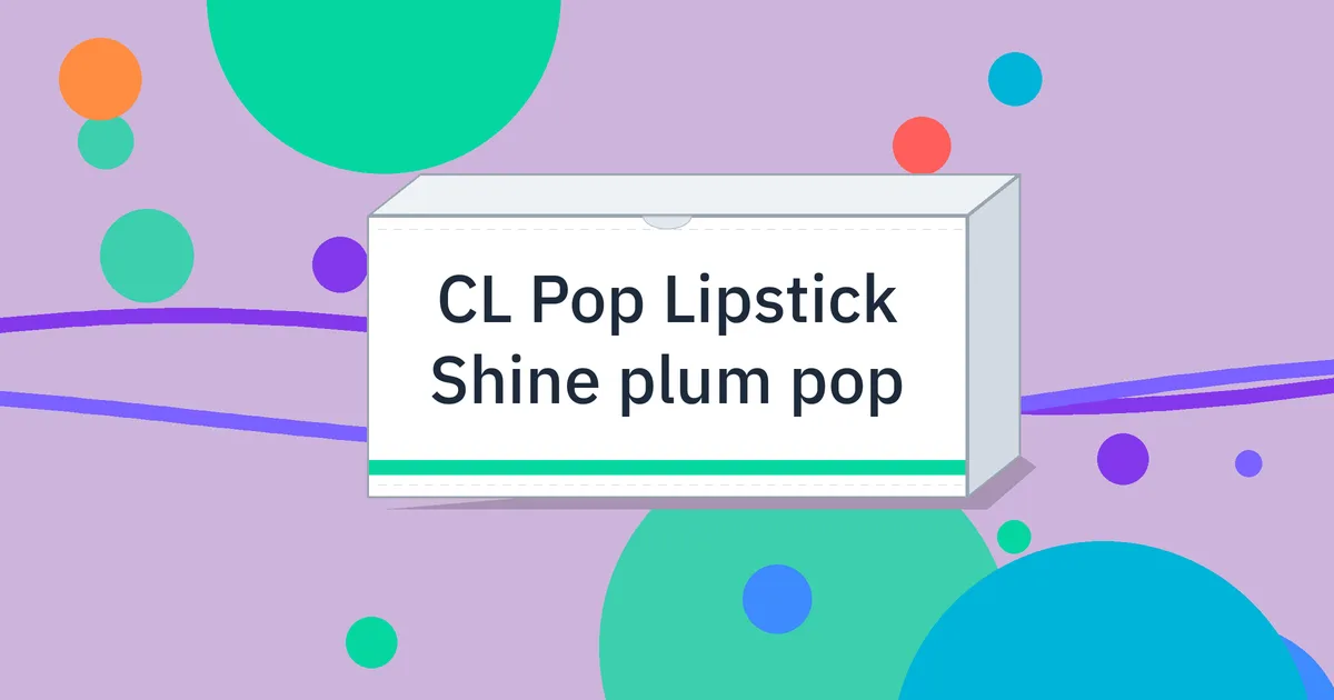 Symbolbild: Packung mit der Aufschrift CL Pop Lipstick Shine plum pop (PZN 20028762) – Verfügbarkeit und Bezug in Apotheken in Frankfurt am Main