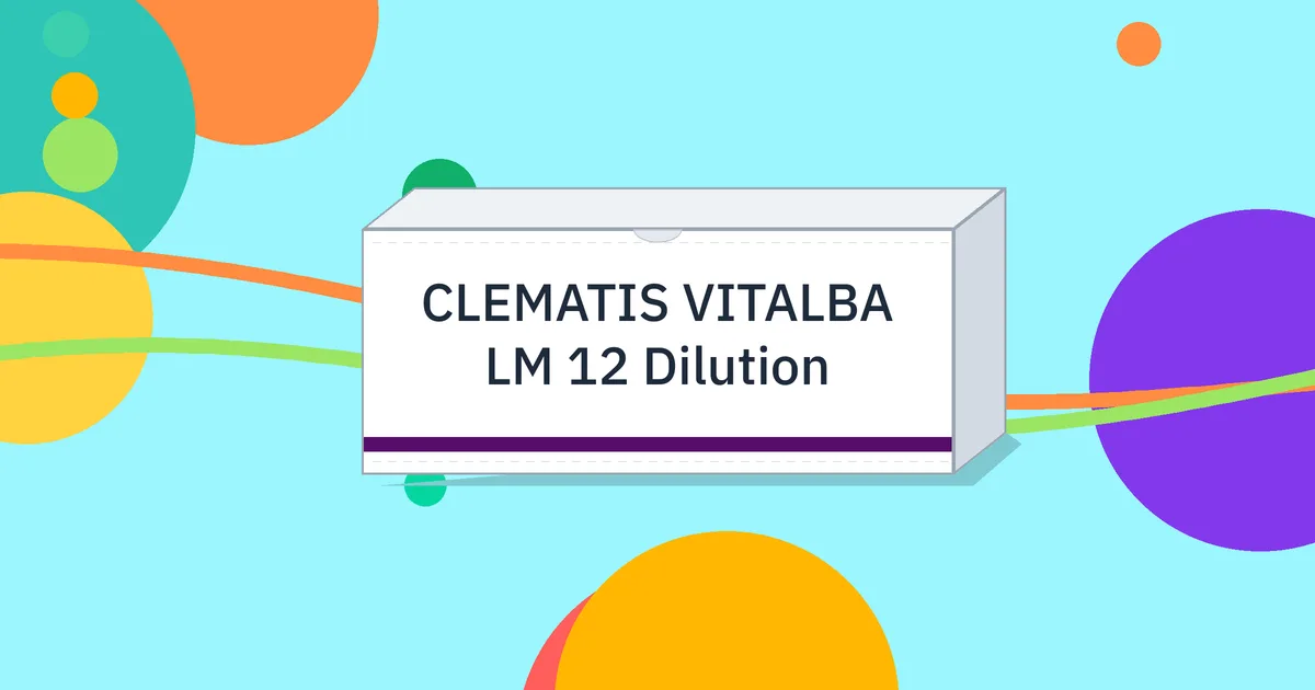 Symbolbild: Packung mit der Aufschrift CLEMATIS VITALBA LM 12 Dilution (PZN 13447369) – Verfügbarkeit und Bezug in Apotheken in Frankfurt am Main