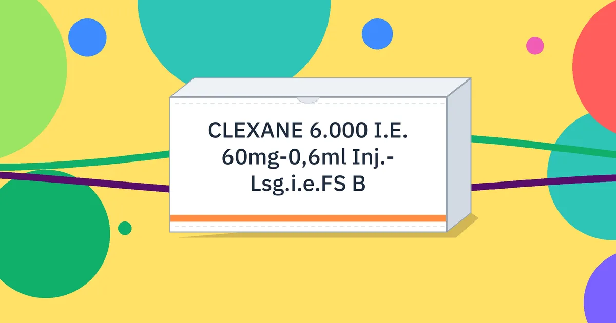 Symbolbild: Packung mit der Aufschrift CLEXANE 6.000 I.E. 60mg-0,6ml Inj.-Lsg.i.e.FS B (PZN 03198818) – Verfügbarkeit und Bezug in Apotheken in Frankfurt am Main