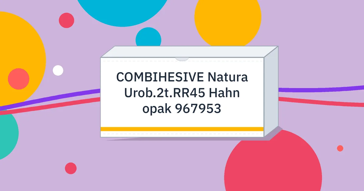 Symbolbild: Packung mit der Aufschrift COMBIHESIVE Natura Urob.2t.RR45 Hahn opak 967953 (PZN 08406368) – Verfügbarkeit und Bezug in Apotheken in Frankfurt am Main