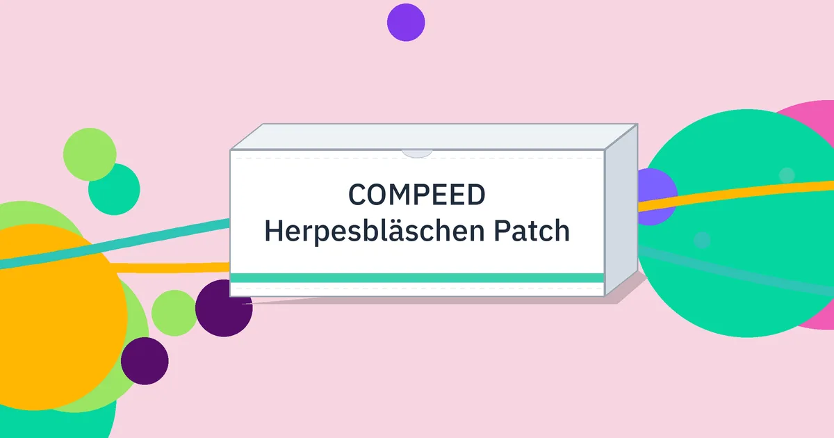 Symbolbild: Packung mit der Aufschrift COMPEED Herpesbläschen Patch (PZN 09187879) – Verfügbarkeit und Bezug in Apotheken in Frankfurt am Main