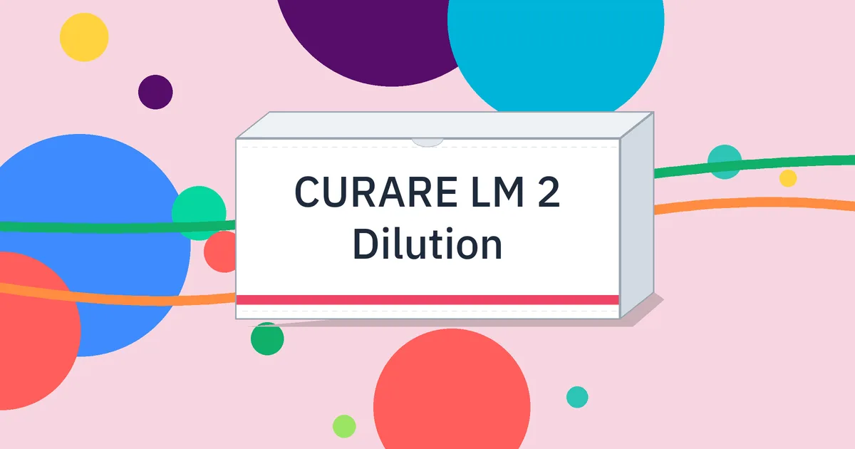 Symbolbild: Packung mit der Aufschrift CURARE LM 2 Dilution (PZN 12839386) – Verfügbarkeit und Bezug in Apotheken in Frankfurt am Main