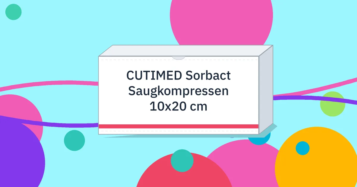 Symbolbild: Packung mit der Aufschrift CUTIMED Sorbact Saugkompressen 10x20 cm (PZN 20545003) – Verfügbarkeit und Bezug in Apotheken in Frankfurt am Main