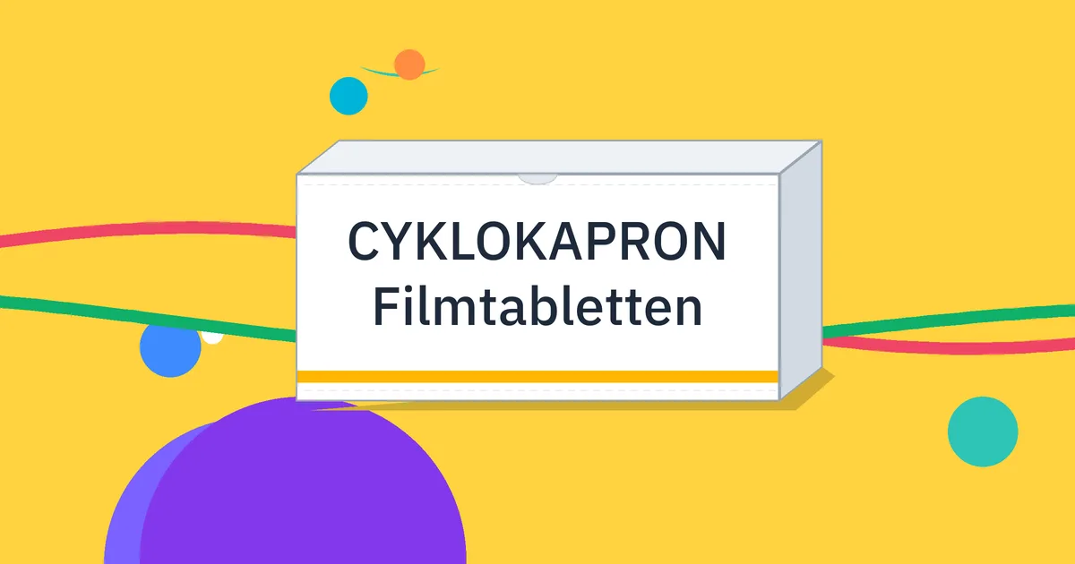 Symbolbild: Packung mit der Aufschrift CYKLOKAPRON Filmtabletten (PZN 05853167) – Verfügbarkeit und Bezug in Apotheken in Frankfurt am Main