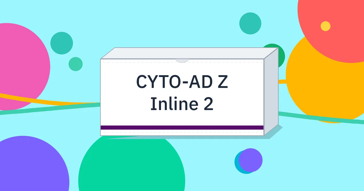 Symbolbild: Packung mit der Aufschrift CYTO-AD Z Inline 2 (PZN 14854639) – Verfügbarkeit und Bezug in Apotheken in Frankfurt am Main