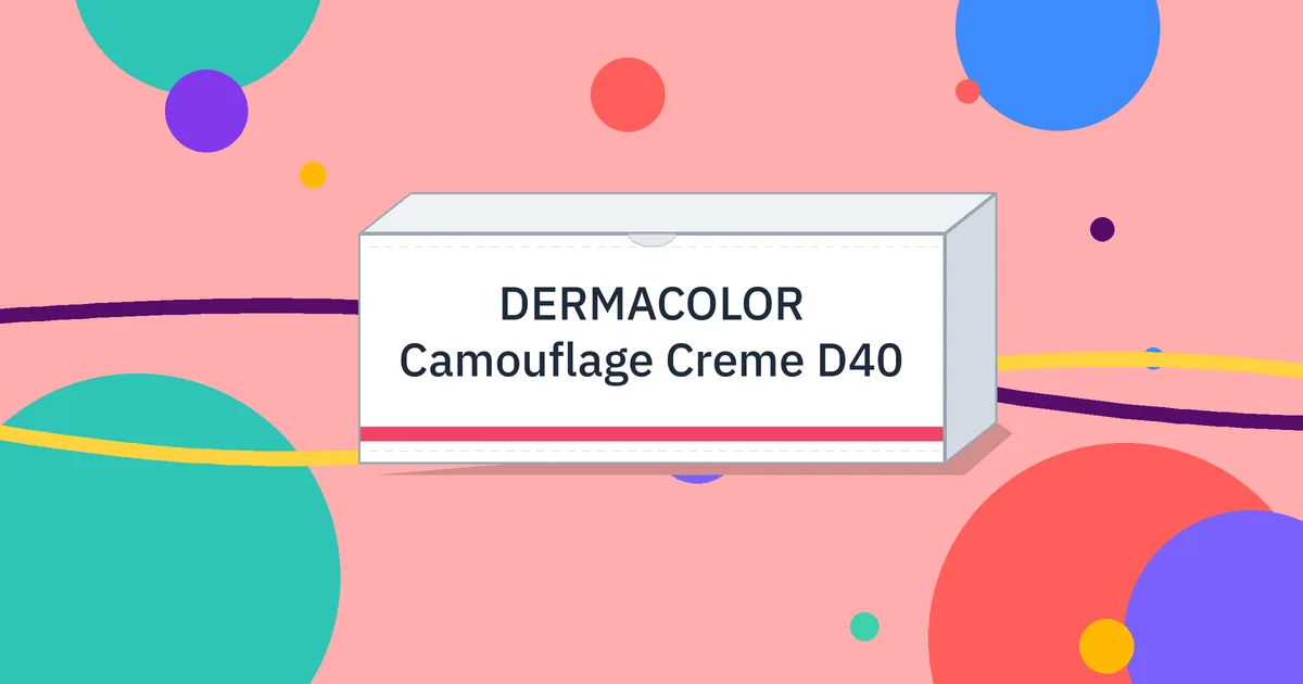 Symbolbild: Packung mit der Aufschrift DERMACOLOR Camouflage Creme D40 (PZN 15818901) – Verfügbarkeit und Bezug in Apotheken in Frankfurt am Main