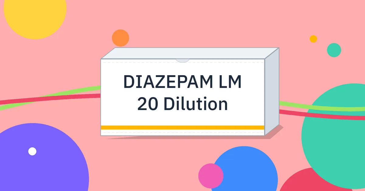 Symbolbild: Packung mit der Aufschrift DIAZEPAM LM 20 Dilution (PZN 12840923) – Verfügbarkeit und Bezug in Apotheken in Frankfurt am Main