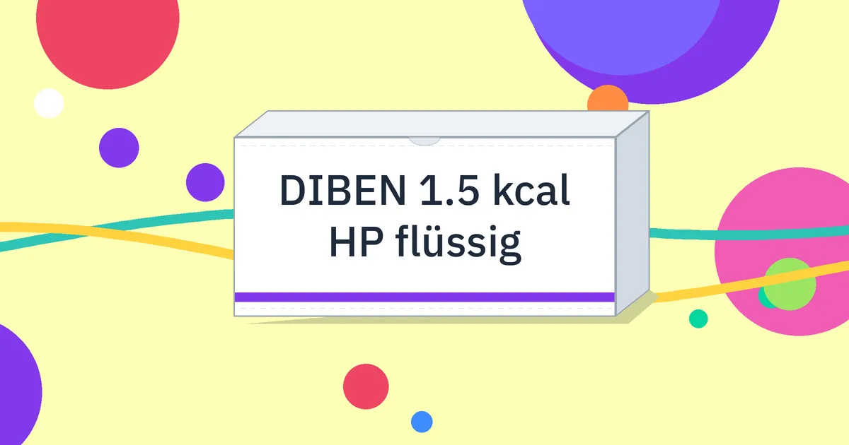 Symbolbild: Packung mit der Aufschrift DIBEN 1.5 kcal HP flüssig (PZN 10532057) – Verfügbarkeit und Bezug in Apotheken in Frankfurt am Main