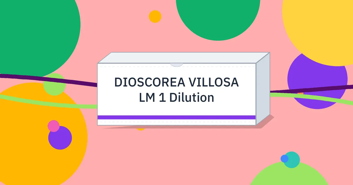 Symbolbild: Packung mit der Aufschrift DIOSCOREA VILLOSA LM 1 Dilution (PZN 13465019) – Verfügbarkeit und Bezug in Apotheken in Frankfurt am Main