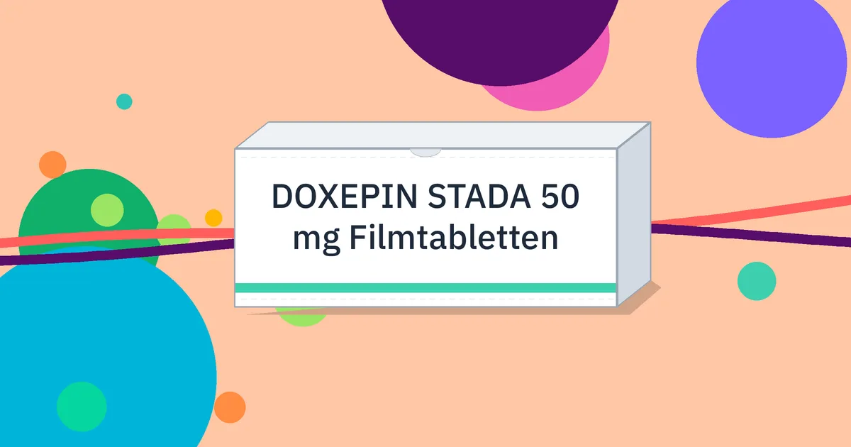 Symbolbild: Packung mit der Aufschrift DOXEPIN STADA 50 mg Filmtabletten (PZN 00263857) – Verfügbarkeit und Bezug in Apotheken in Frankfurt am Main