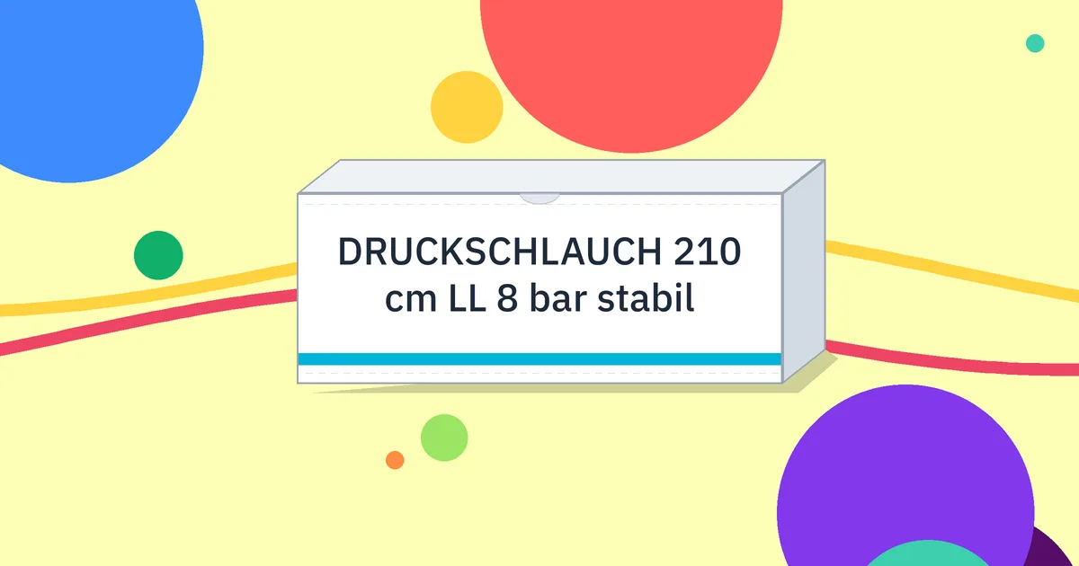 Symbolbild: Packung mit der Aufschrift DRUCKSCHLAUCH 210 cm LL 8 bar stabil (PZN 17487526) – Verfügbarkeit und Bezug in Apotheken in Frankfurt am Main
