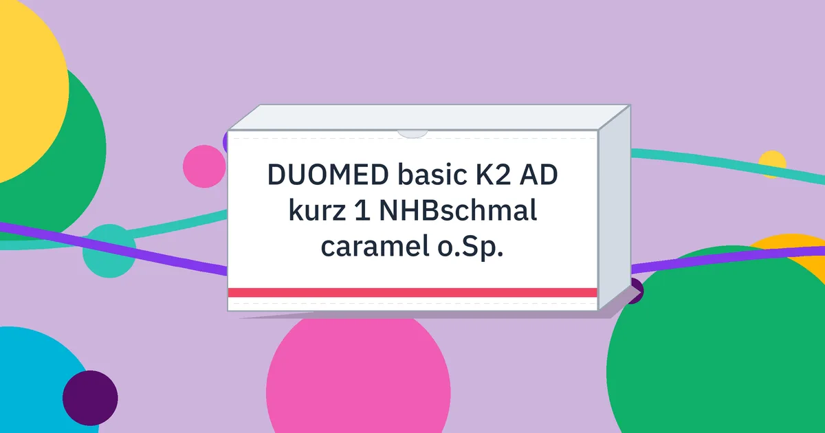 Symbolbild: Packung mit der Aufschrift DUOMED basic K2 AD kurz 1 NHBschmal caramel o.Sp. (PZN 20907618) – Verfügbarkeit und Bezug in Apotheken in Frankfurt am Main