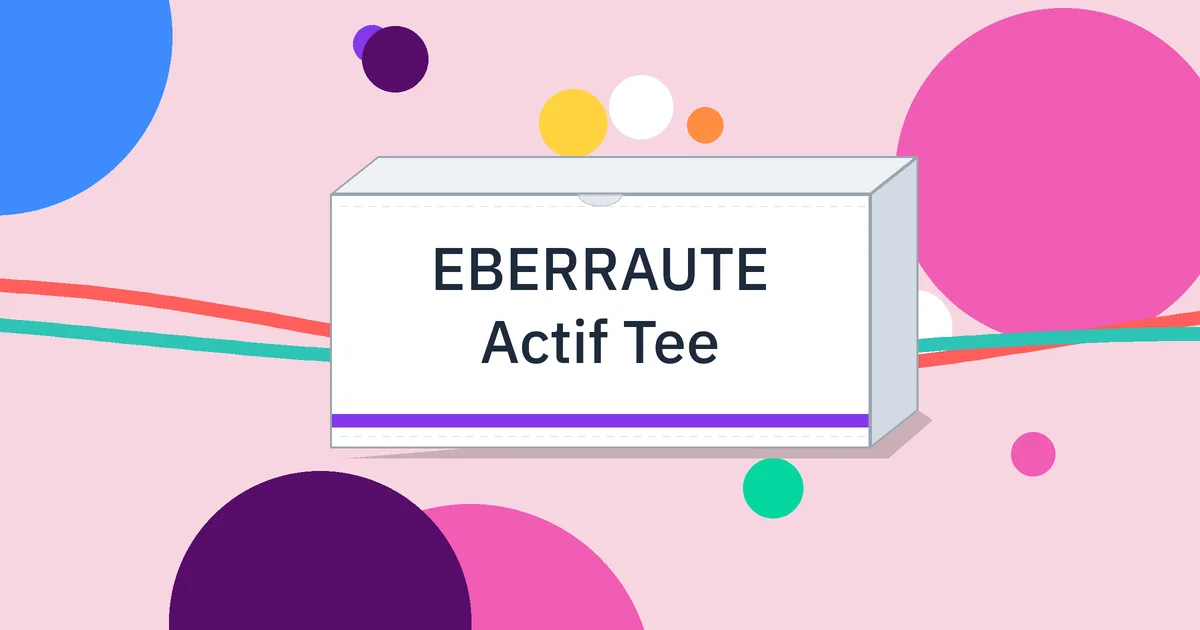 Symbolbild: Packung mit der Aufschrift EBERRAUTE Actif Tee (PZN 03399534) – Verfügbarkeit und Bezug in Apotheken in Frankfurt am Main