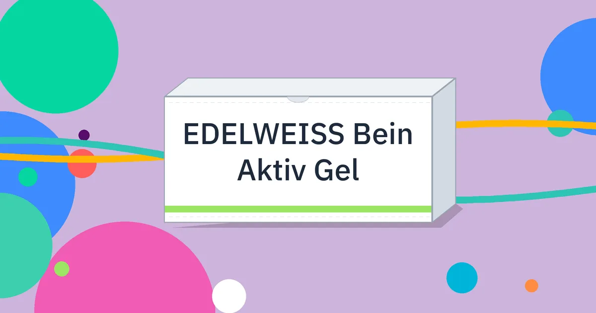 Symbolbild: Packung mit der Aufschrift EDELWEISS Bein Aktiv Gel (PZN 14262732) – Verfügbarkeit und Bezug in Apotheken in Frankfurt am Main