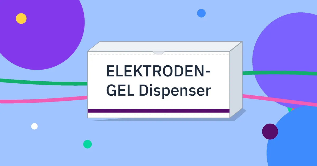 Symbolbild: Packung mit der Aufschrift ELEKTRODEN-GEL Dispenser (PZN 01669797) – Verfügbarkeit und Bezug in Apotheken in Frankfurt am Main
