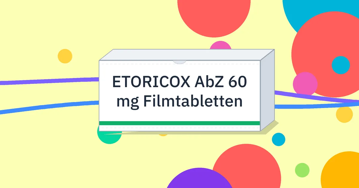 Symbolbild: Packung mit der Aufschrift ETORICOX AbZ 60 mg Filmtabletten (PZN 12380924) – Verfügbarkeit und Bezug in Apotheken in Frankfurt am Main
