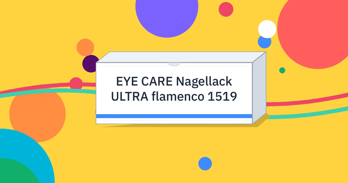 Symbolbild: Packung mit der Aufschrift EYE CARE Nagellack ULTRA flamenco 1519 (PZN 04327376) – Verfügbarkeit und Bezug in Apotheken in Frankfurt am Main
