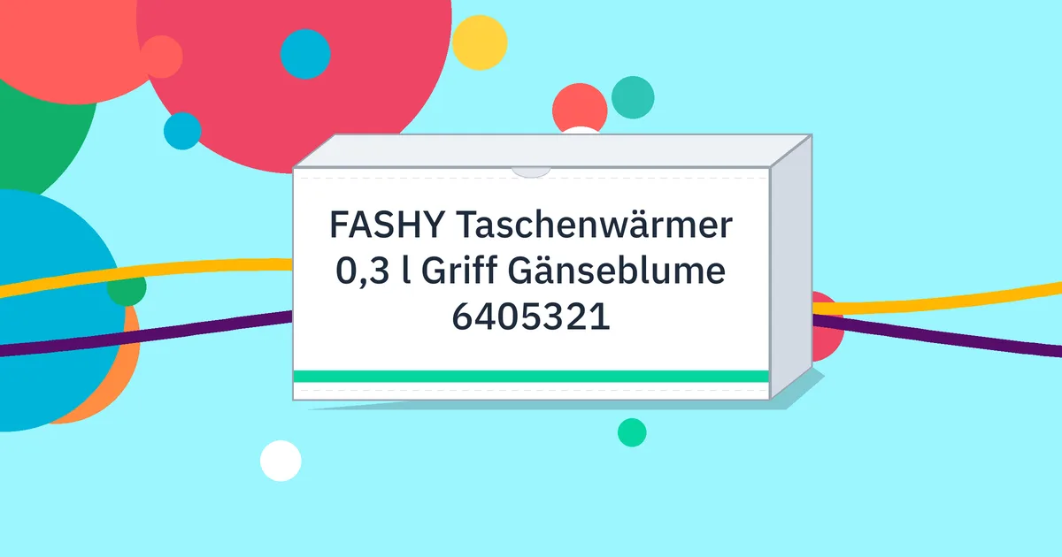 Symbolbild: Packung mit der Aufschrift FASHY Taschenwärmer 0,3 l Griff Gänseblume 6405321 (PZN 19136570) – Verfügbarkeit und Bezug in Apotheken in Frankfurt am Main