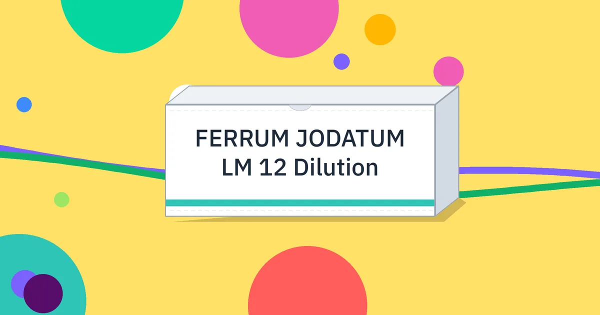 Symbolbild: Packung mit der Aufschrift FERRUM JODATUM LM 12 Dilution (PZN 12848899) – Verfügbarkeit und Bezug in Apotheken in Frankfurt am Main