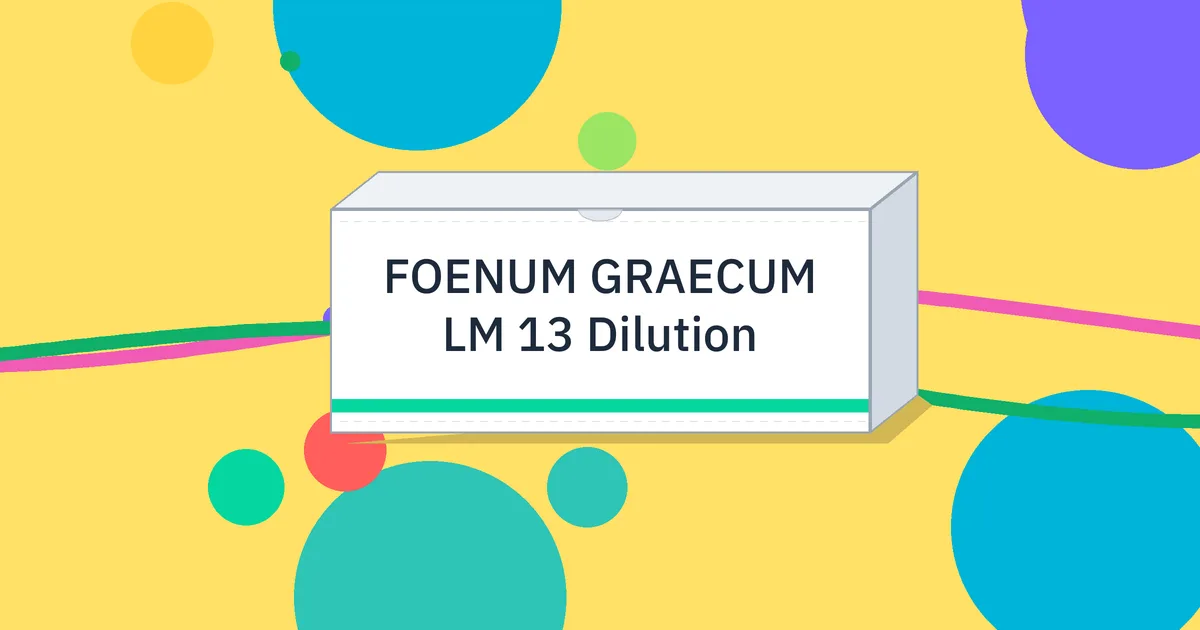 Symbolbild: Packung mit der Aufschrift FOENUM GRAECUM LM 13 Dilution (PZN 13490187) – Verfügbarkeit und Bezug in Apotheken in Frankfurt am Main